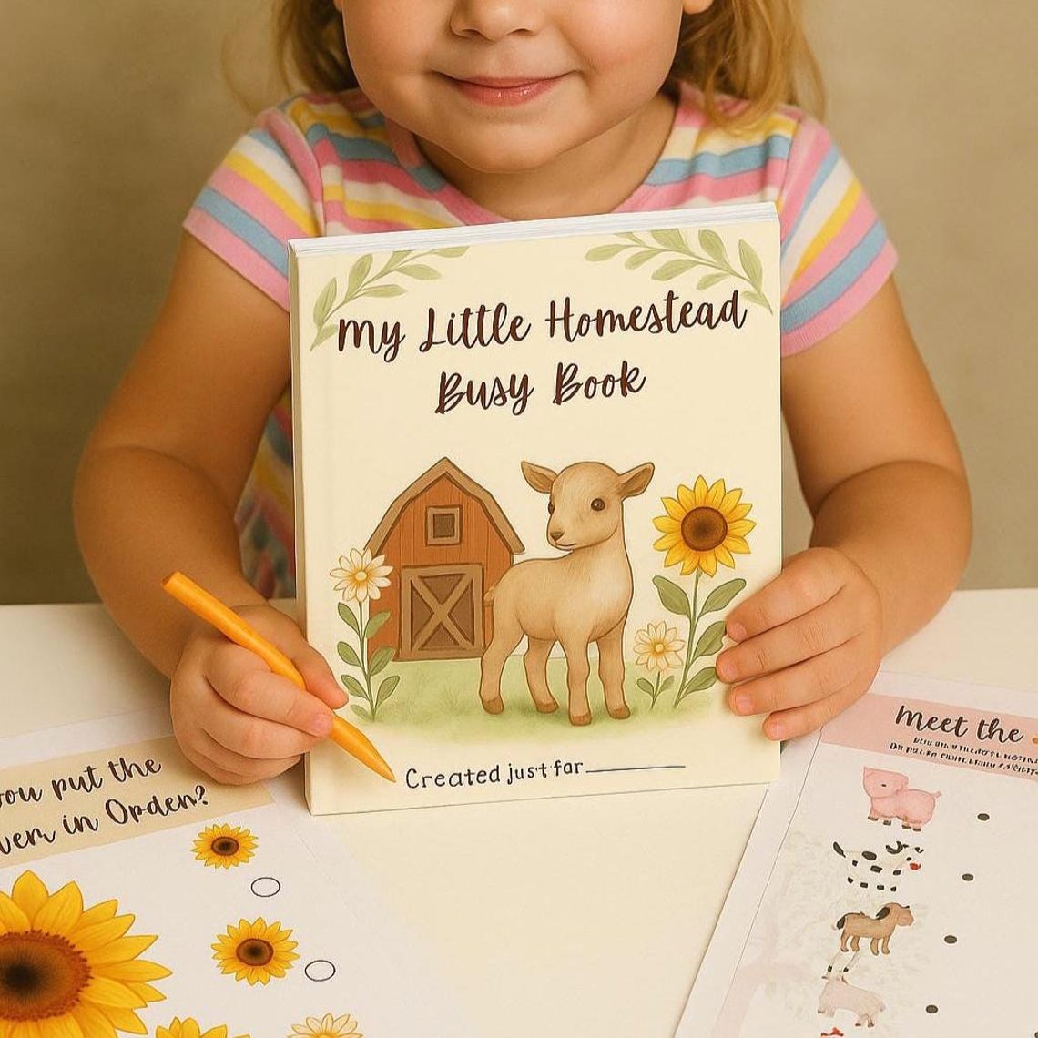 Farm Busy Book Printable: Homestead Montessori Toddler Learning (PDF ...