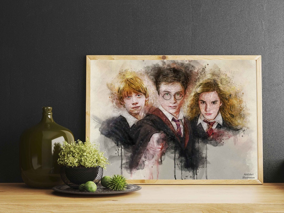 Harry Potter / Hermione / Ron / Voldemort / Digital Watercolor Painting ...