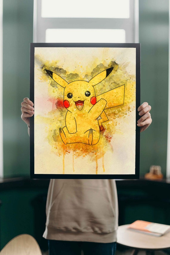 Pikachu Pokémon / Pikachu Poster / Art Print / Cartoon / Wall - Etsy