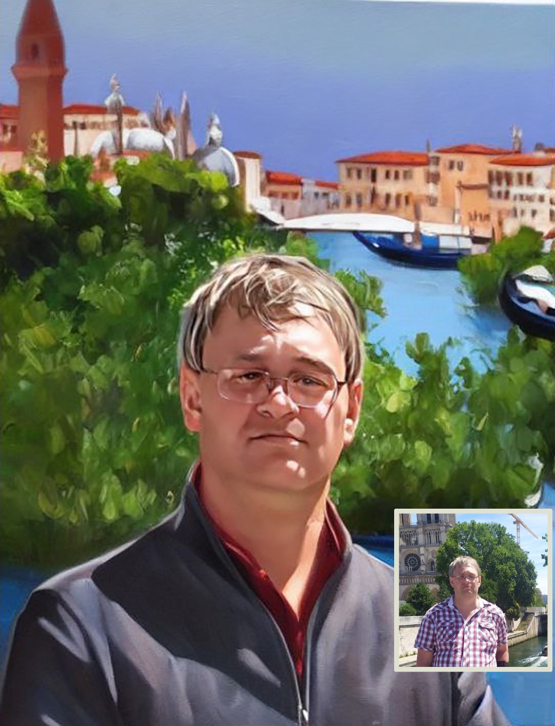 Set of 2 Social Media Icons Custom Avatar Portrait Custom Profile ...