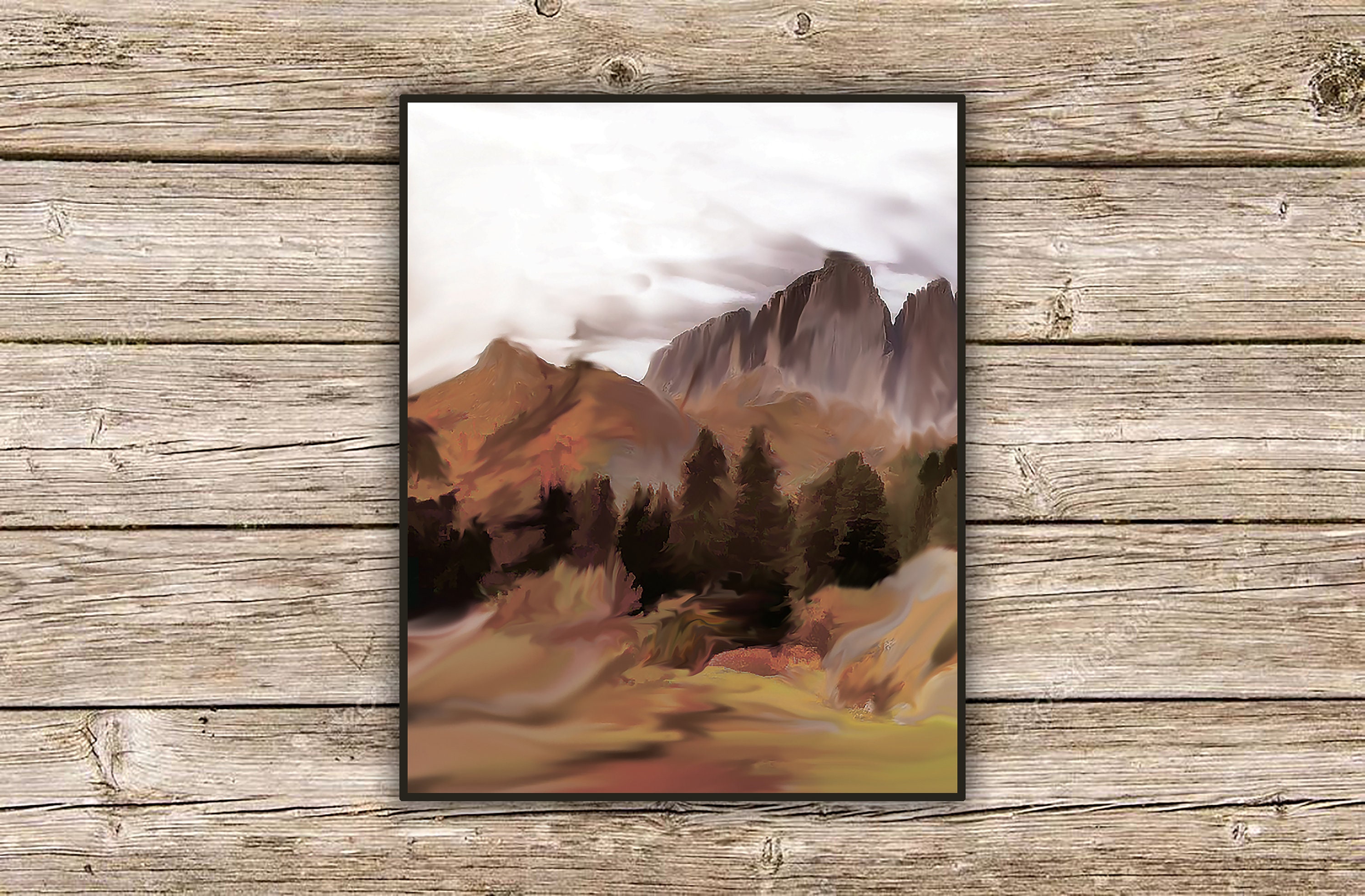 Colorado Landscape Printable, Colorado Painting, Mountains Colorado ...