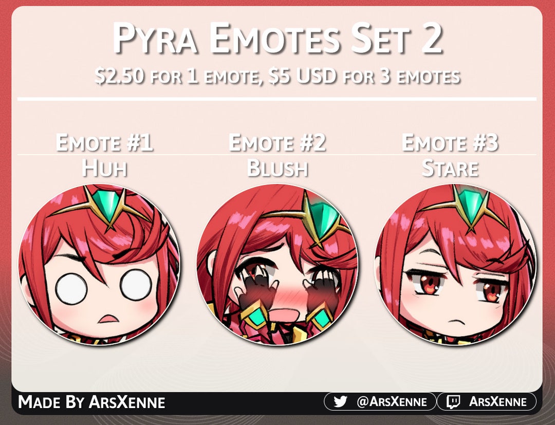 Pyra Emotes Set 2 pay-to-use - Etsy