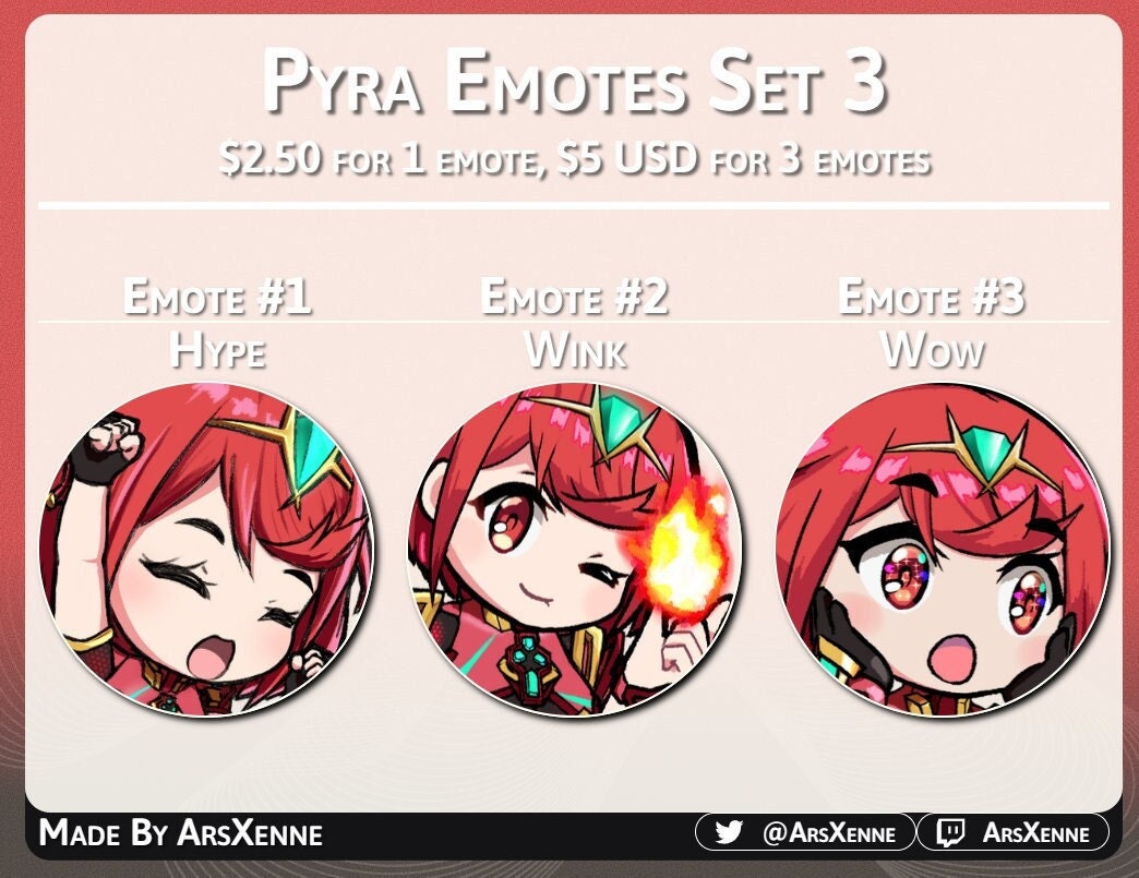 Pyra Emotes Set 3 pay-to-use - Etsy