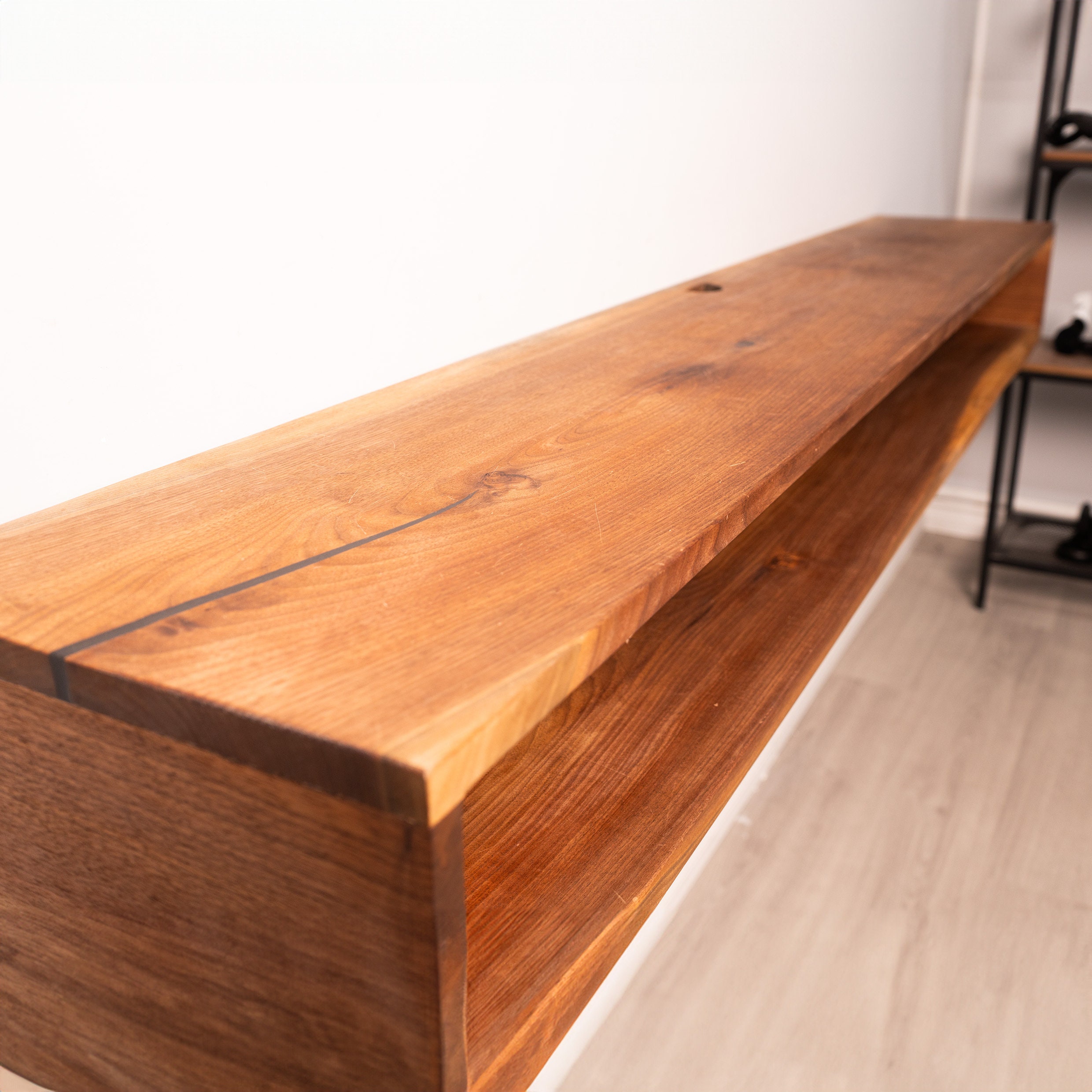 Floating Media Console - Custom Walnut TV Stand. Handmade in Canada - Etsy
