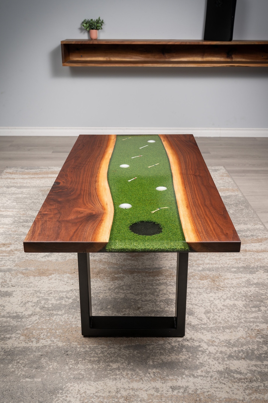 Handmade Walnut Golf Sport Resin Coffee Table - Etsy