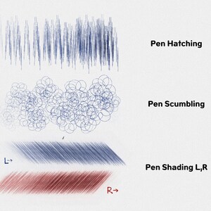 Procreate Inking Brushes, 9 Procreate Ballpoint Pen Brush Set ...