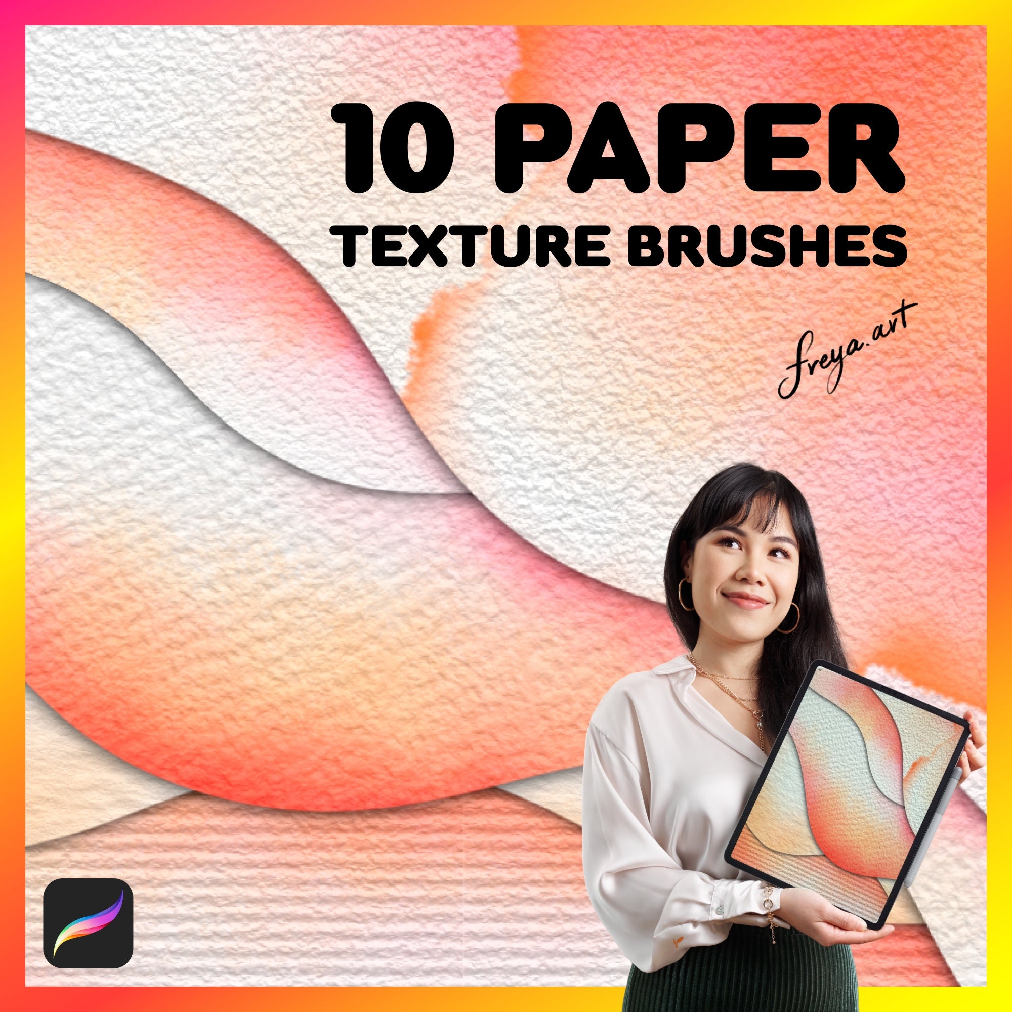Procreate Watercolor Paper | 10 Paper Procreate Brushes, Procreate ...