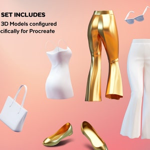 3D Model Procreate for Women Procreate Clothes, Procreate Fashion ...