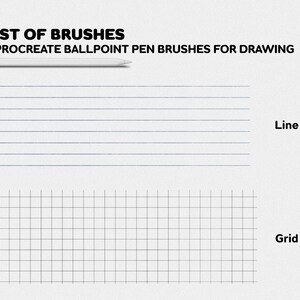 Procreate Brush Pens | 9 Ballpoint Pen Brushes for Drawing, Sketch ...