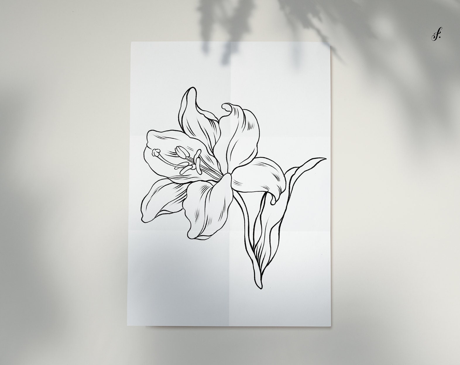 Procreate Coloring Page Flower, Freya's Botanical Coloring Page 1 ...