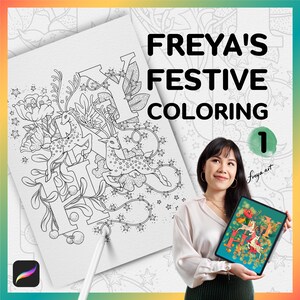 Procreate New Year Coloring Page, Holiday Coloring Sheet, Winter ...
