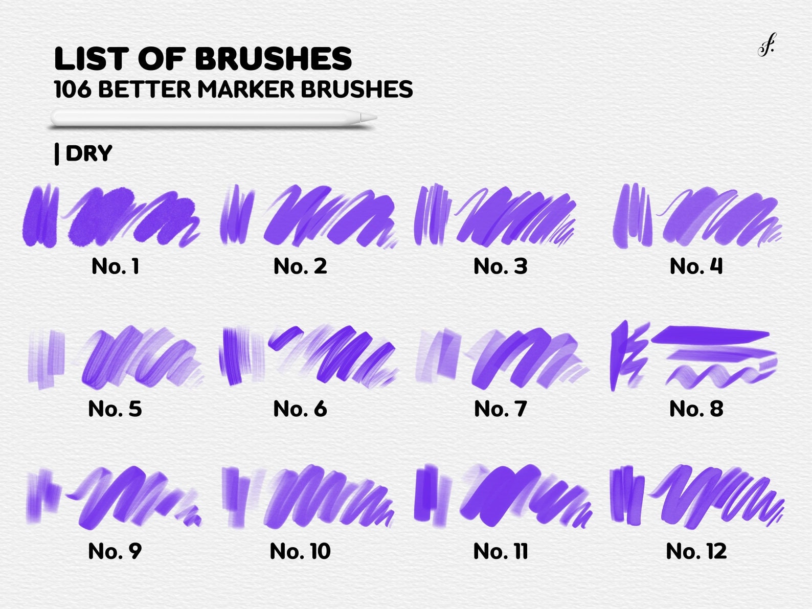 Procreate Markers Bundle, 106 Better Marker Brushes, Fashion Brushes ...
