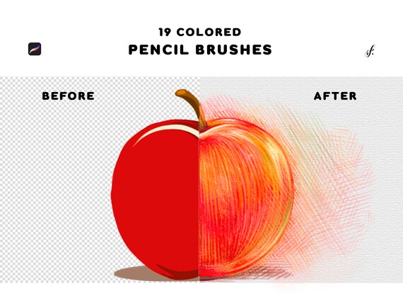Pencil Procreate Brushes 19 Colored Pencil Brushes for - Etsy