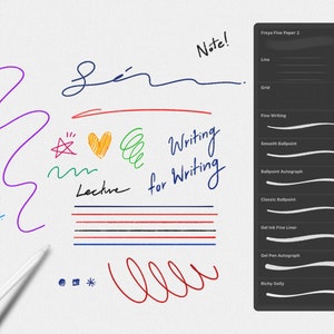 Procreate Writing Brushes | 7 Ballpoint Pens, Scribble Brush ...