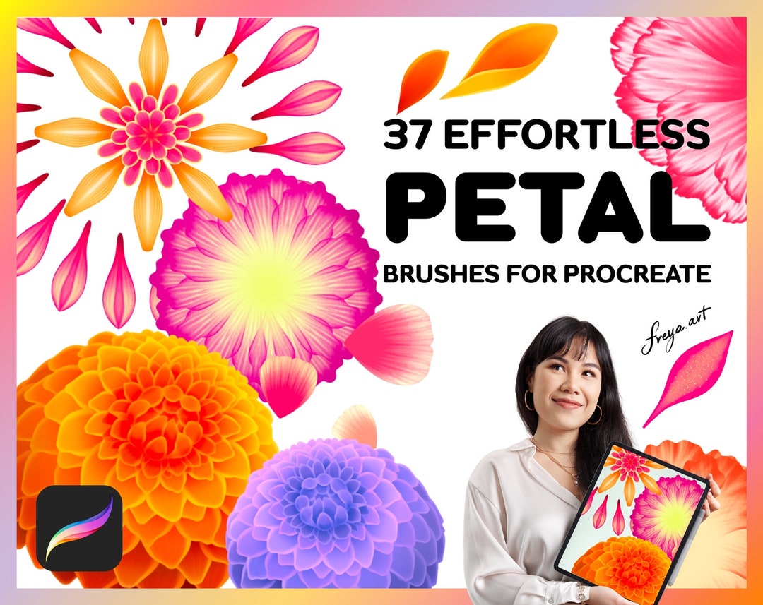 Daisy Procreate 37 Procreate Effortless Petal Brushes - Etsy