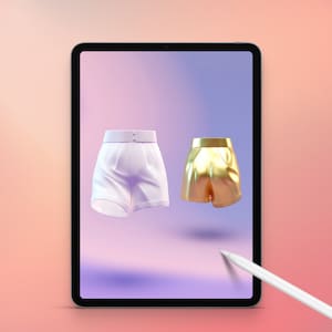 Procreate 3D Models | 25 Clothing 3D Models for Procreate, T-shirt ...