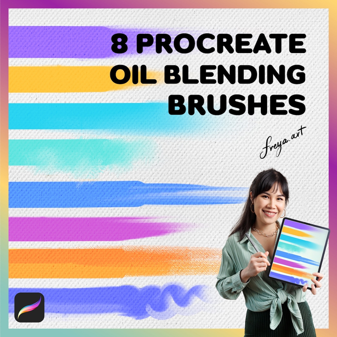 Procreate Skin Blending Brushes | 8 Procreate Oil Blending Brushes, Best Blending Brushes on ...