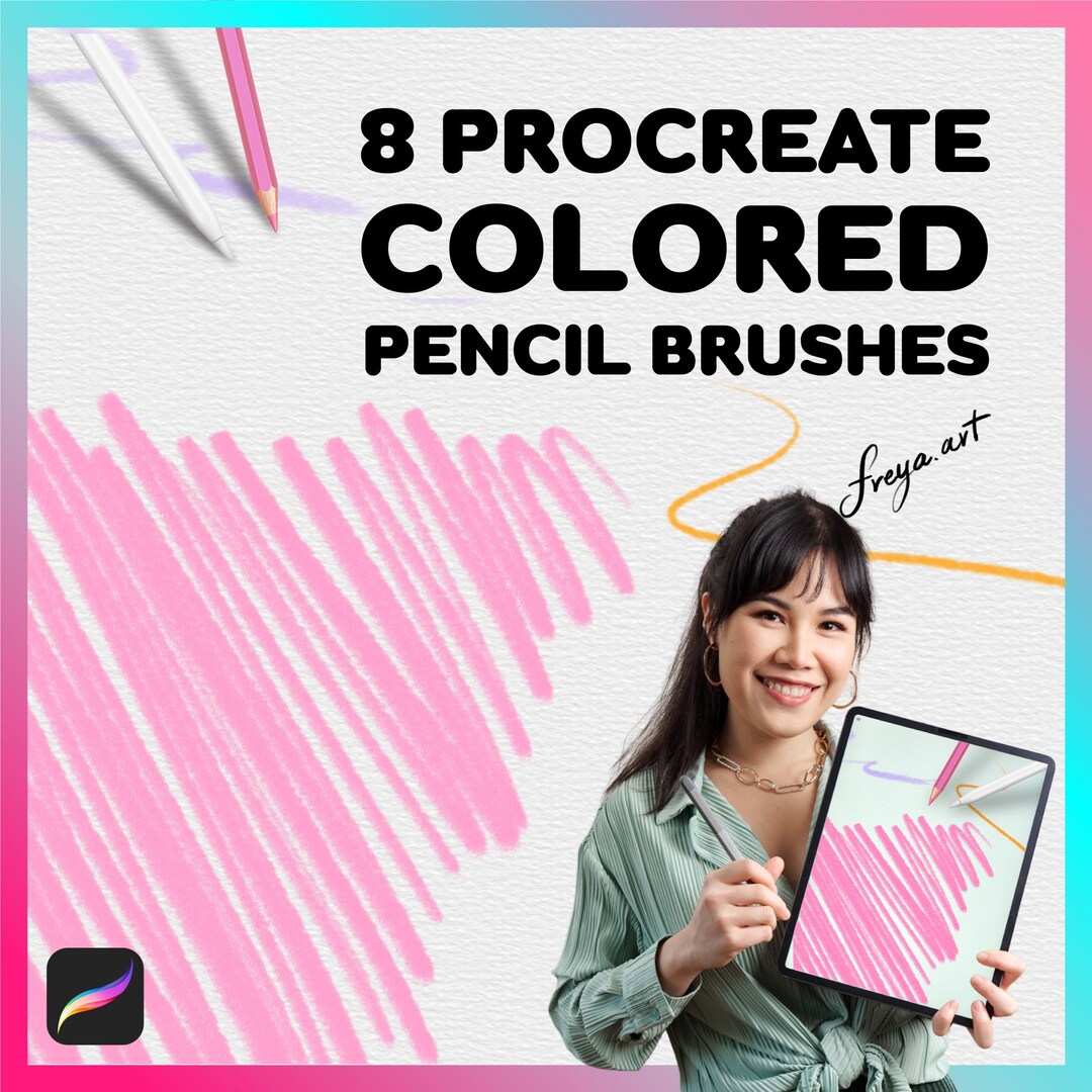 Pencil Brush for Procreate | 8 Procreate Colored Pencil Brushes ...