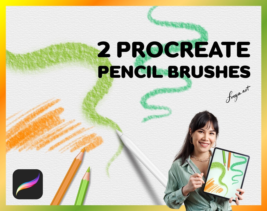 Procreate Pencil Brushes 2 Procreate Colored Pencil Brushes - Etsy
