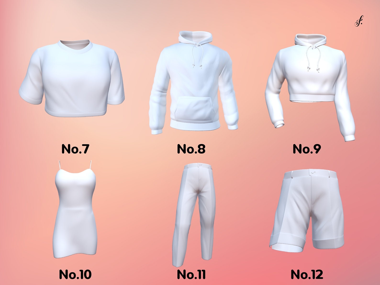 3D Clothing Models for Procreate, 3D Clothing Mock-ups, Realistic ...