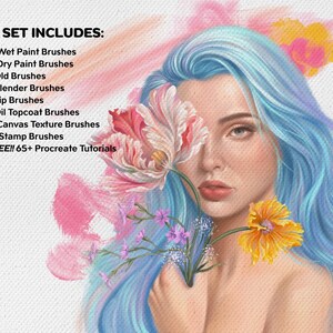 99 Oil & Acrylic Procreate Brushes With 65+ Procreate Tutorials ...