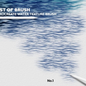 Procreate Water | 1 Procreate Water Brush, Ocean Brush, Sea Texture ...