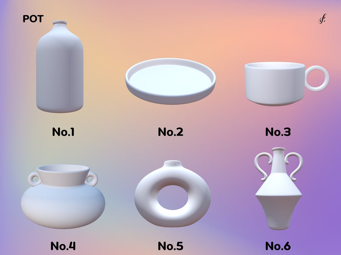 3D Models for Procreate 25 Botanical and Decor Procreate 3D - Etsy