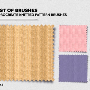 Procreate Knitted 3 Procreate Pattern Brushes Knitted - Etsy