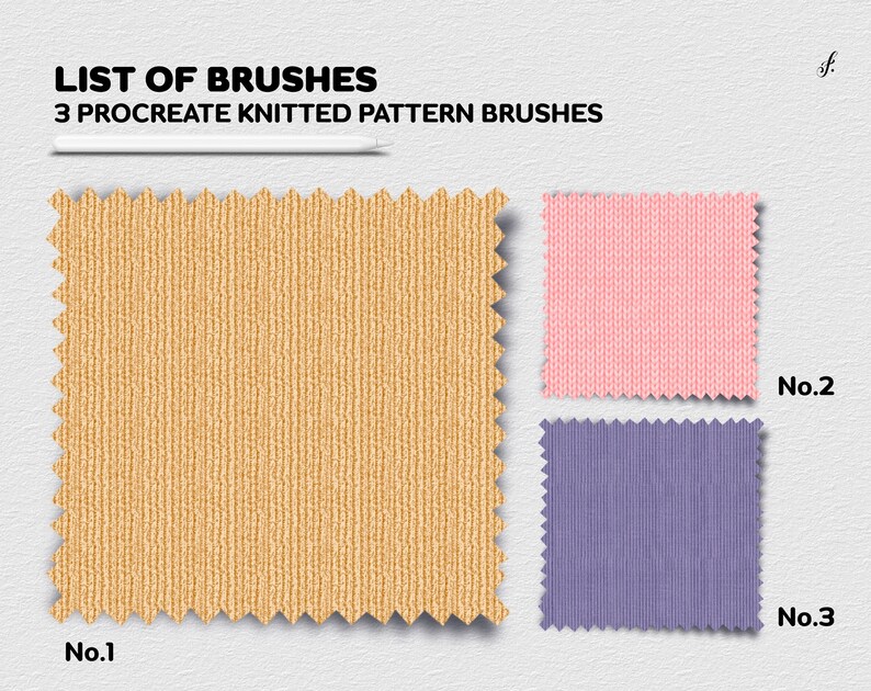Procreate Knitted 3 Procreate Pattern Brushes Knitted - Etsy