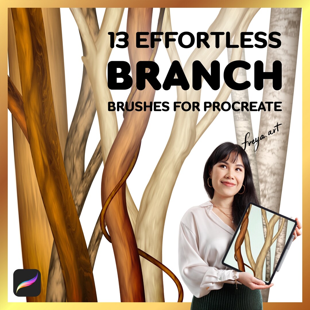 Procreate Trees Brush Set, Wood Procreate Stencil, 13 Procreate Branch ...