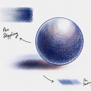 Procreate Inking Brushes, 9 Procreate Ballpoint Pen Brush Set ...