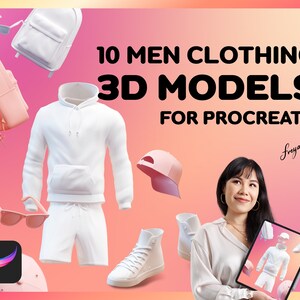3D Model Procreate for Men Procreate Clothes Procreate - Etsy