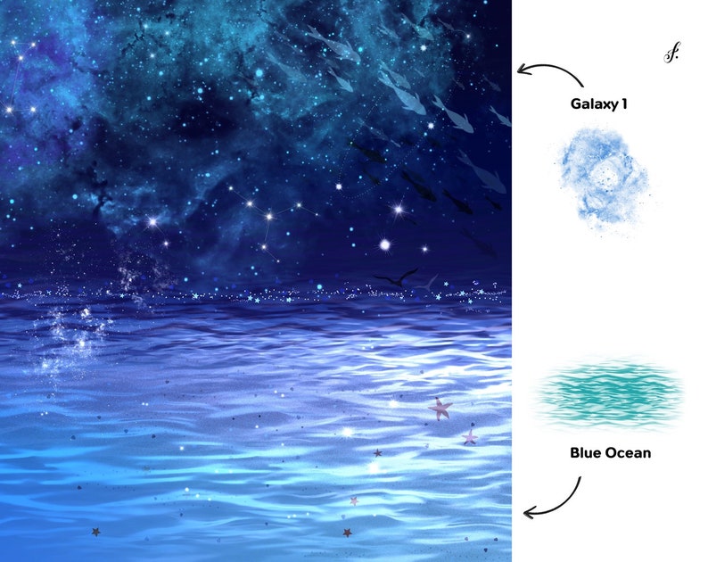 Beach Scene Procreate Bundle Underwater Brushes Procreate - Etsy