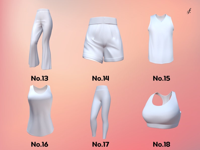 Procreate 3D Models 25 Clothing 3D Models for Procreate - Etsy