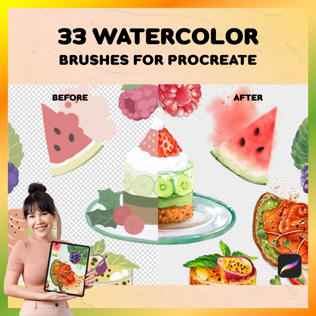 Procreate Brushes Watercolor | 33 Essential Watercolor Brushes ...