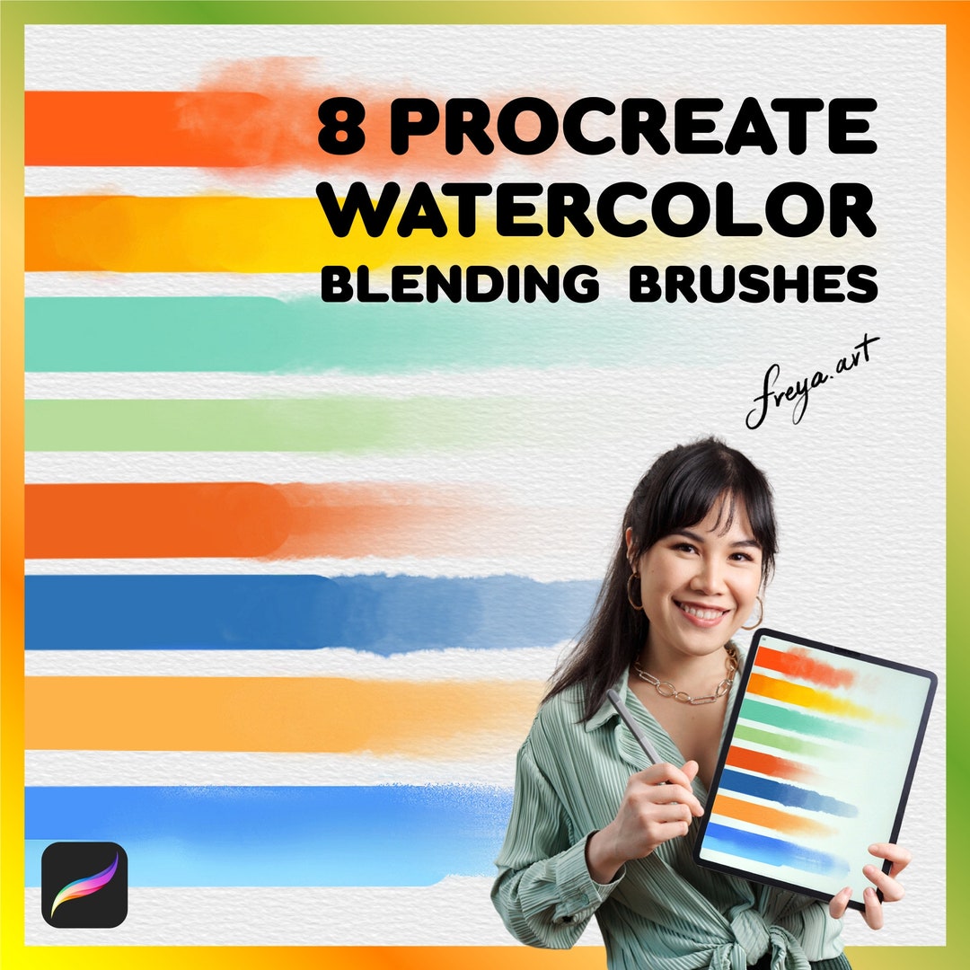 Blending Brush Procreate | 8 Procreate Watercolor Blending Brushes ...