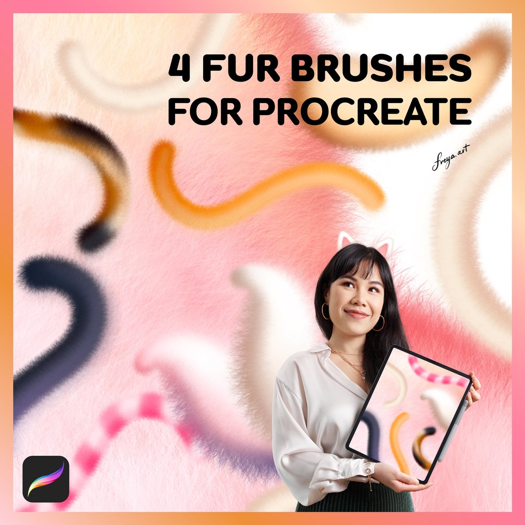 Procreate Fur Brush | 4 Fur Brushes for Procreate, Realistic Animal ...