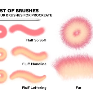 Procreate Fur Brush | 4 Fur Brushes for Procreate, Realistic Animal ...