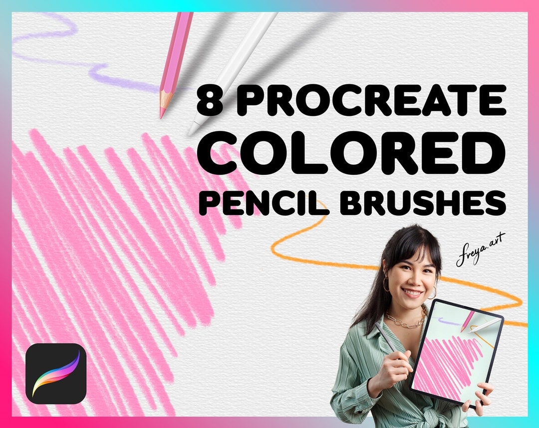 Pencil Brush for Procreate 8 Procreate Colored Pencil - Etsy