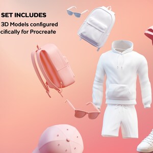 3D Model Procreate for Men Procreate Clothes, Procreate Fashion Mockup ...