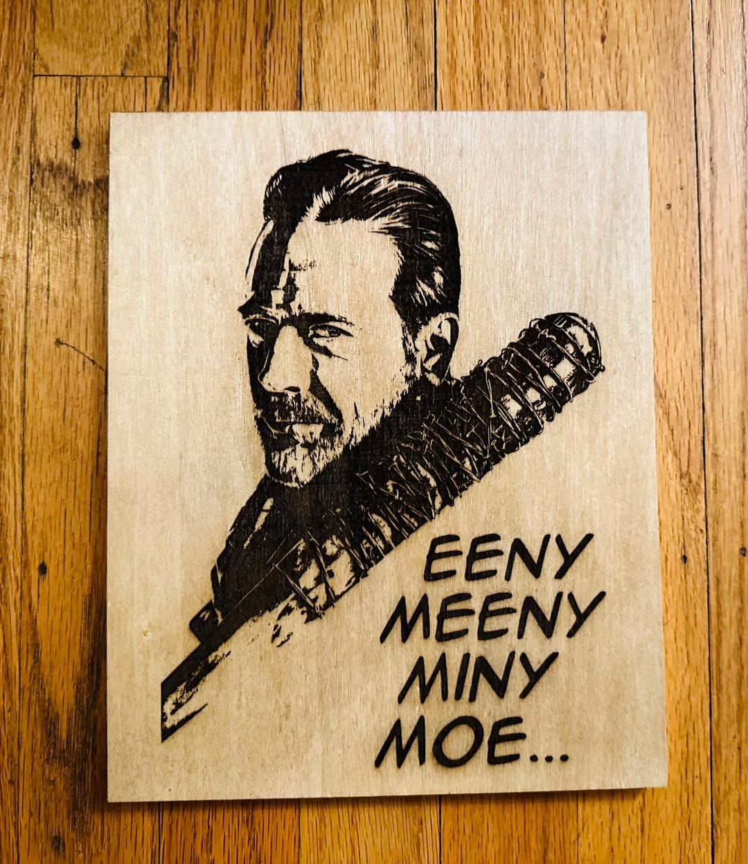 Laser Etched Negan Portrait the Walking Dead TV Show Fan Art - Etsy
