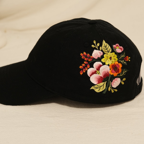 Hand Embroidered Hat - Etsy