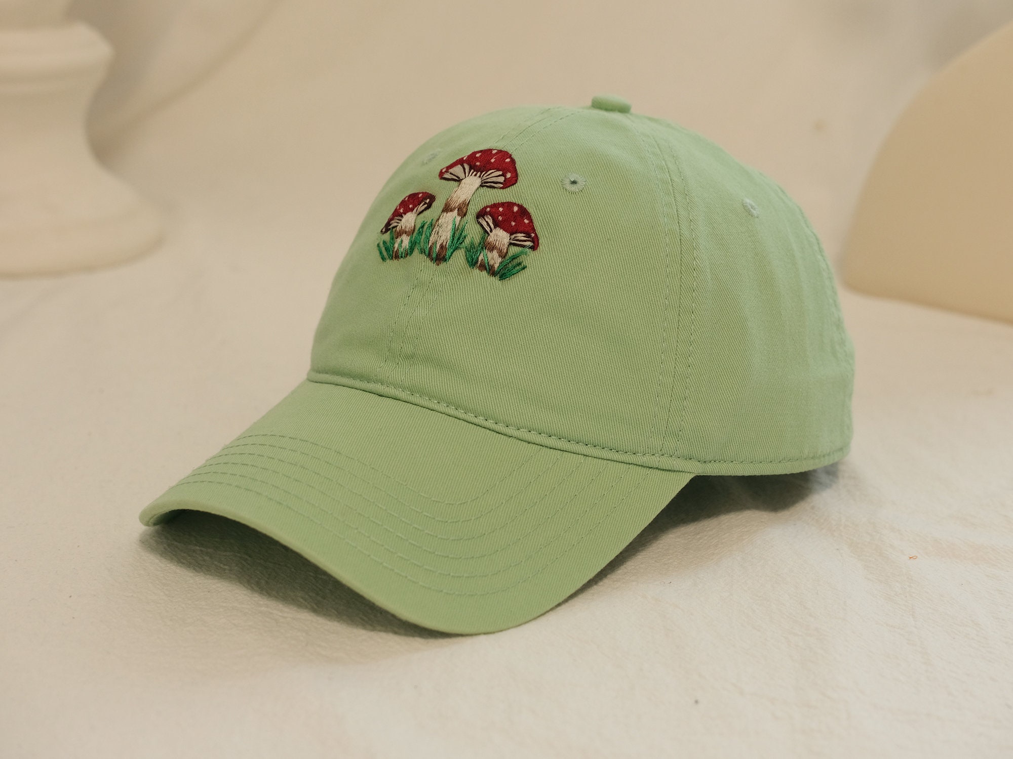 Embroidered Mushroom Decor Baseball Cap,embroidered Mushroom Pattern ...