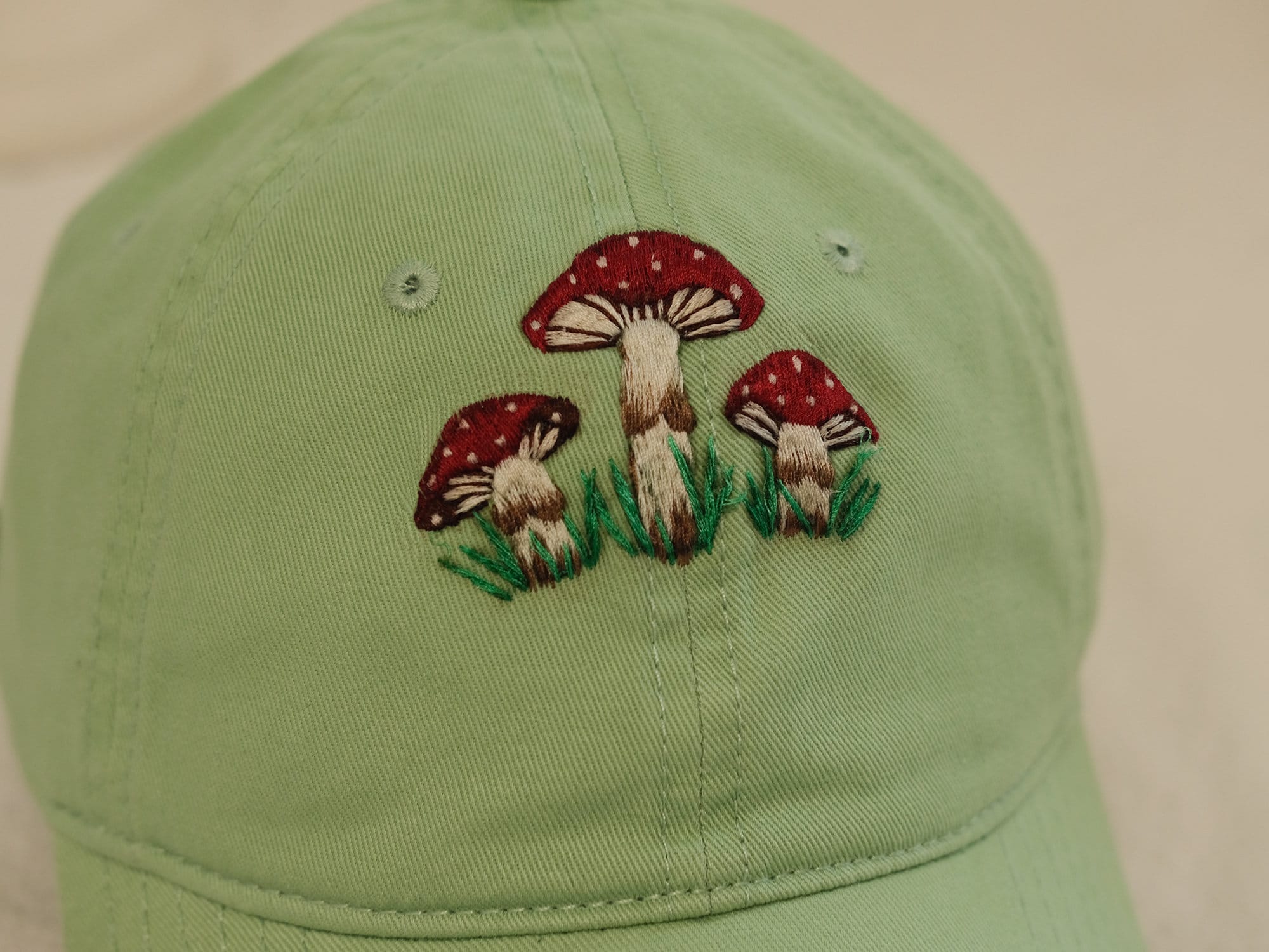 Embroidered Mushroom Decor Baseball Cap,embroidered Mushroom Pattern ...