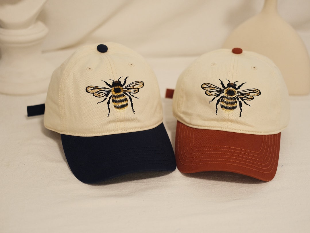Embroidered Bee Baseball Cap: Custom Cotton Dad Hat - Etsy