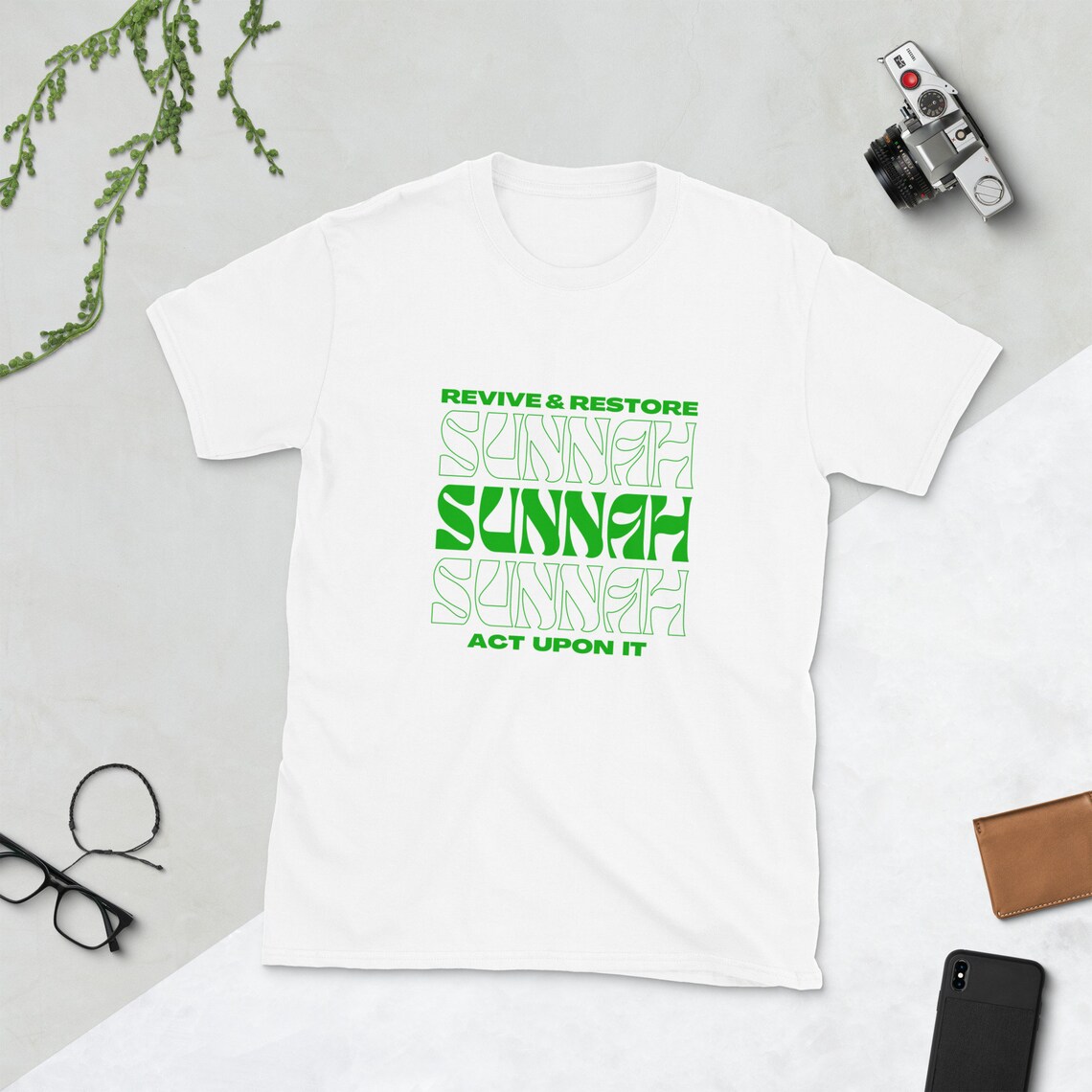 Islamic T-shirt Revive & Restore Sunnah Act Upon It for Men and Women ...