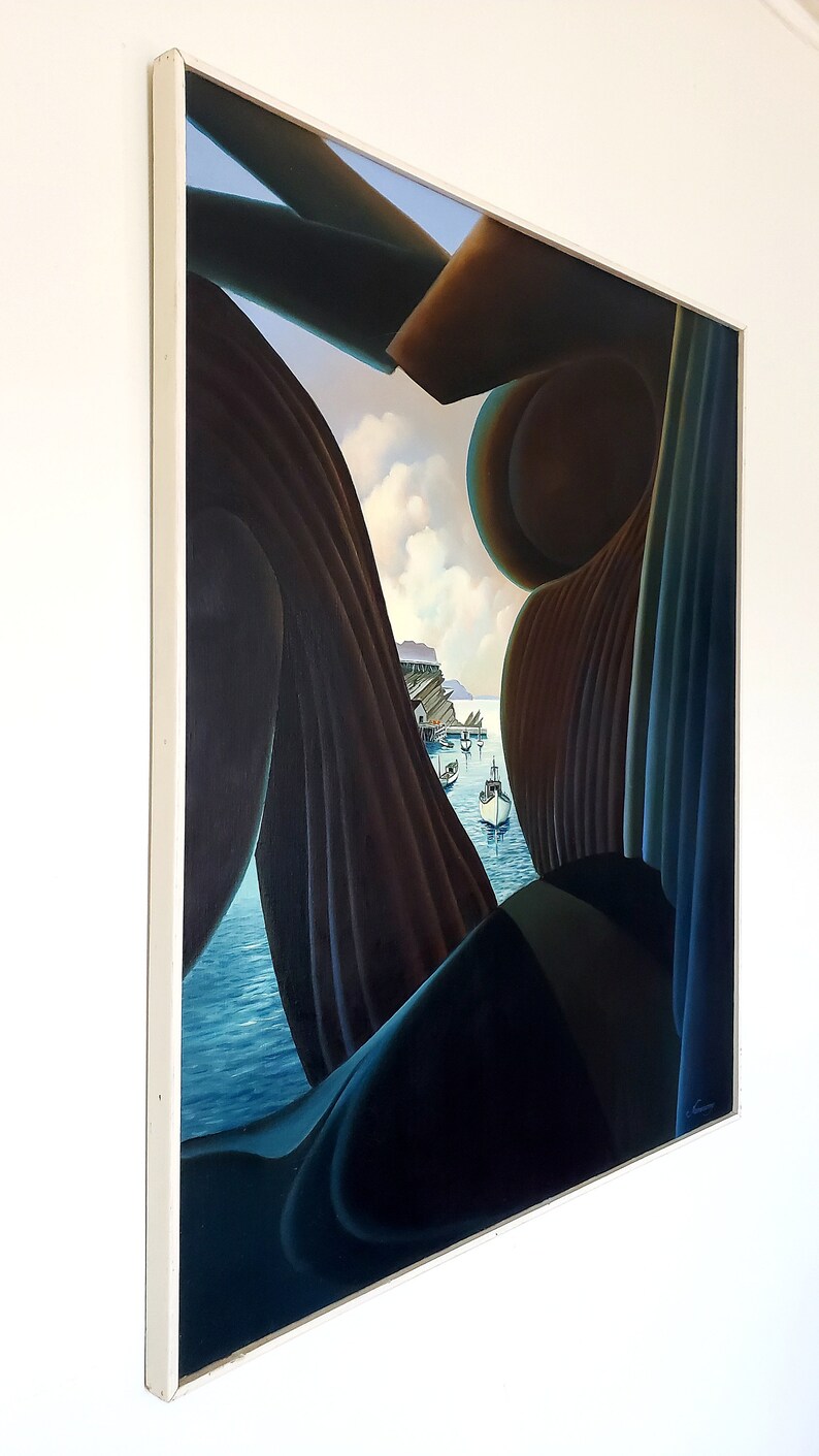 Port De Grave Harbour, Original Oil Painting by Famous Artist George ...