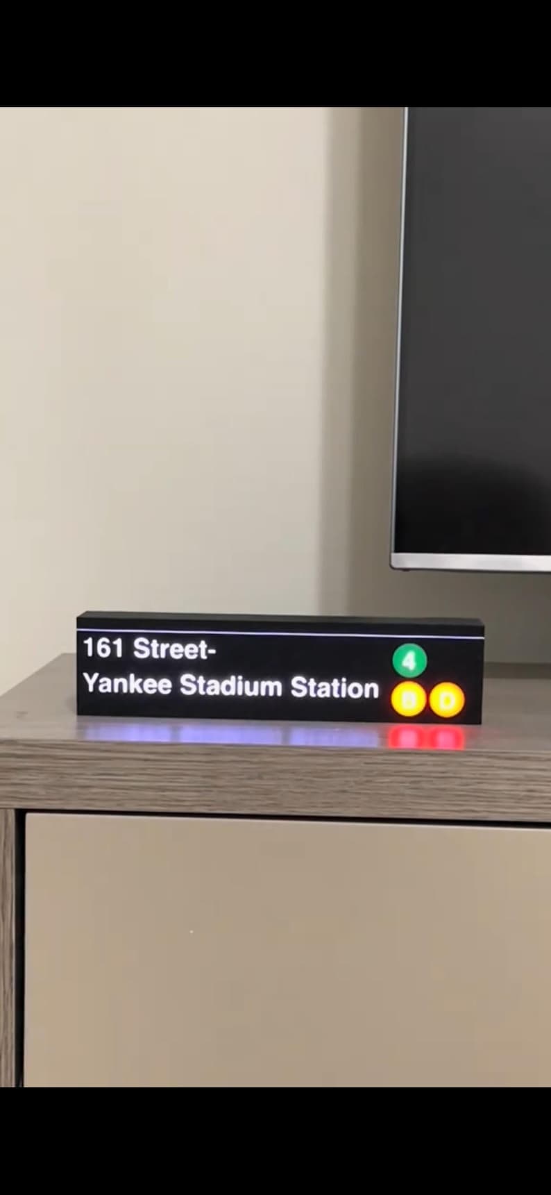 New York MTA Subway Yankees Stadium LED Lamp Control With Your Phone or ...