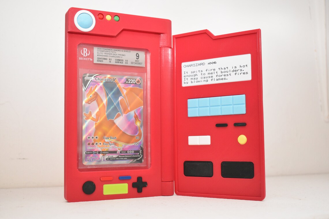 3D Printed Pokedex PSA CGC or Beckett Slab Holder W/ Custom - Etsy