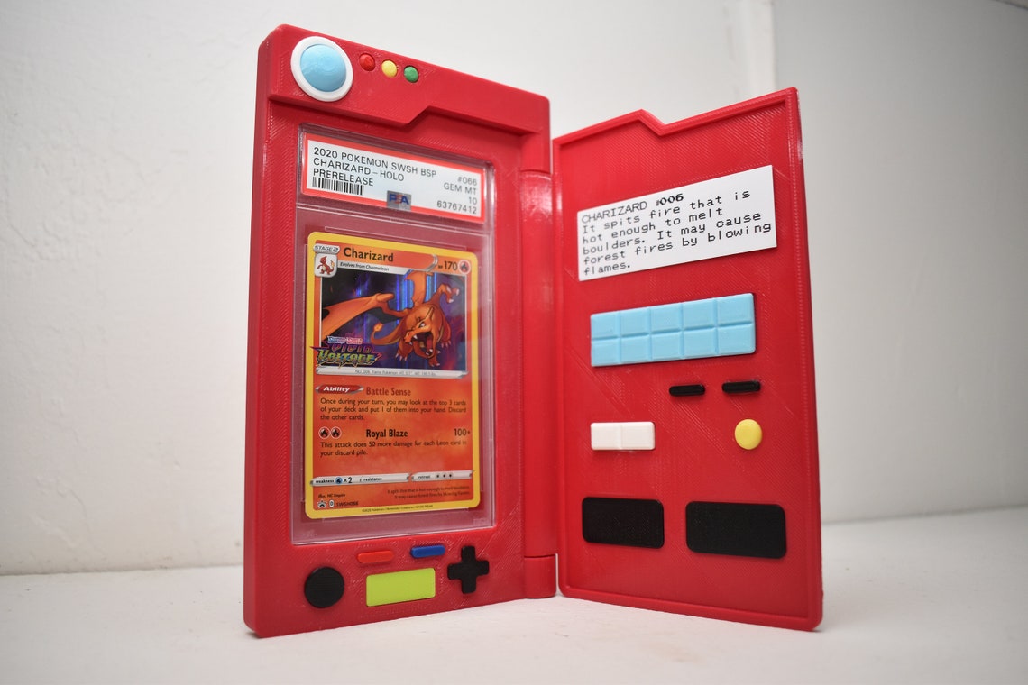 3D Printed Pokedex PSA CGC or Beckett Slab Holder W/ Custom - Etsy